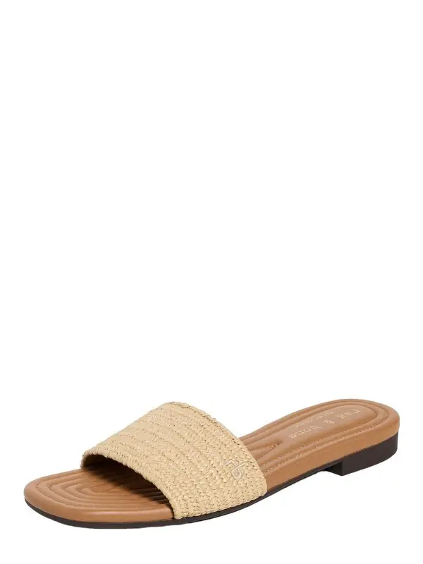 Rag & Bone Ellie Raffia Slides - Nat