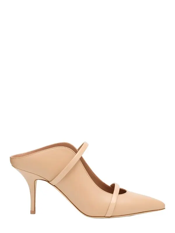 MALONE SOULIERS Maureen Leather Mule Pumps - Buff