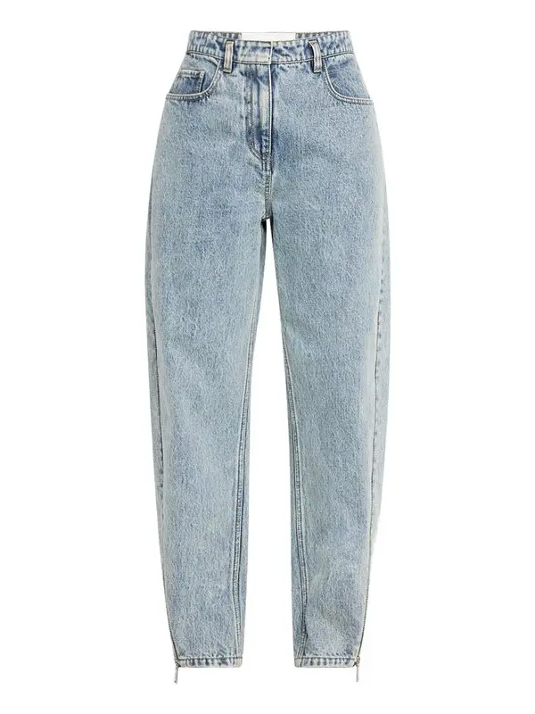 3.1 Phillip Lim Curved Side-zip Jeans - Washed Indigo
