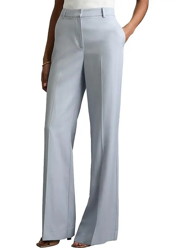 REISS Millie Wide Leg Pants - Blue