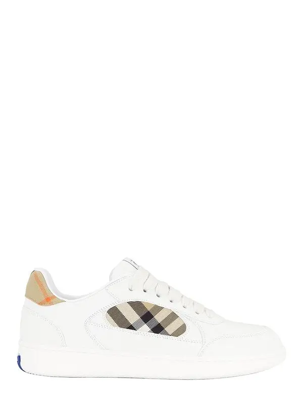 Burberry Terrace Mix Sneaker - White & Sand Ip Check