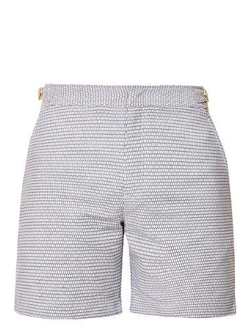 Orlebar Brown Bulldog Geometric-print Mid-rise Swim Shorts - Navy/cloud