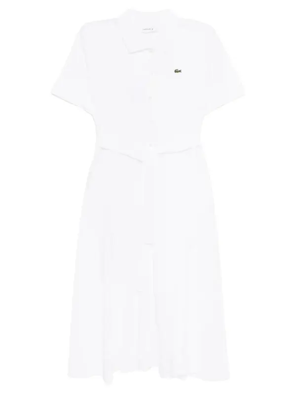 Lacoste Piqué Polo Dress - White