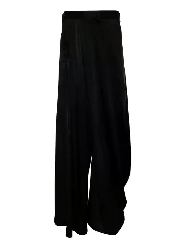 JULIUS Satin Dhoti Pants - Black