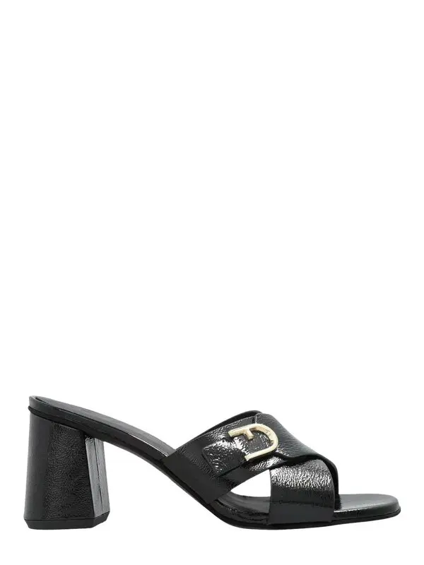 Furla 85mm Leather Sandals - Black