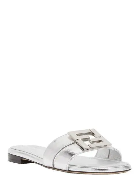 Fendi Ffold Slide Sandal - F0qw0 Argento