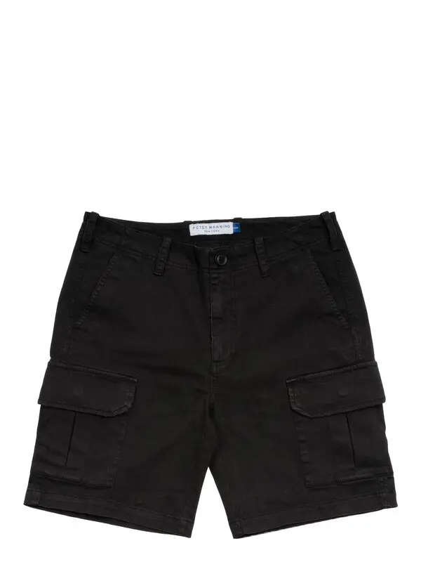 PETER MANNING Cargo Shorts - Black