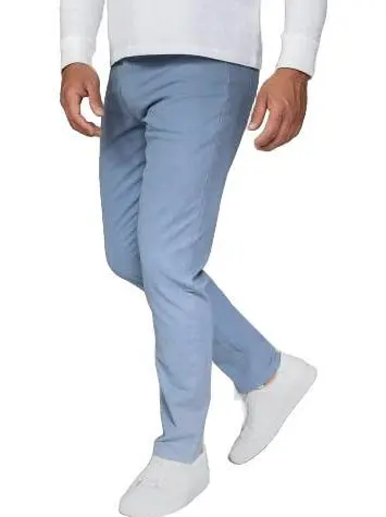 PETER MANNING Italian 5-pocket Stretch Cotton Pants - Slate