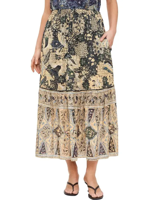 Ulla Johnson Olina Floral Print Skirt - Bellflower