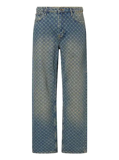 DAILY PAPER Monogram Straight-leg Jeans - Sand Blue