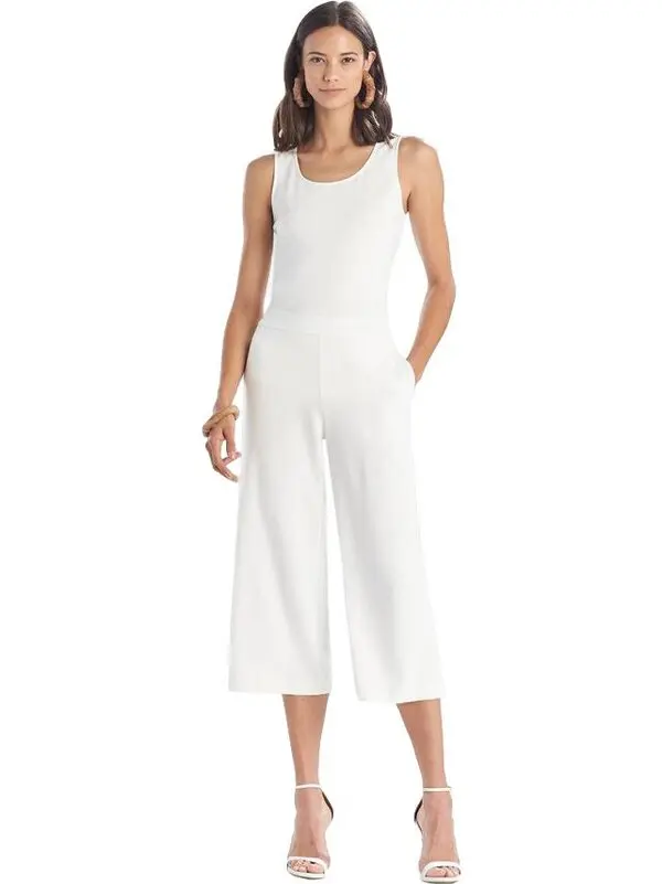 Natori Light Weight Ponte Crop Pants - White