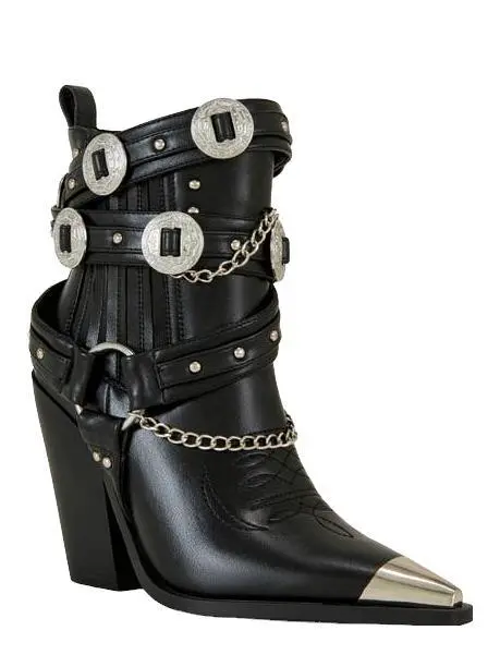 AZALEA WANG Riggins Studded Bootie - Black