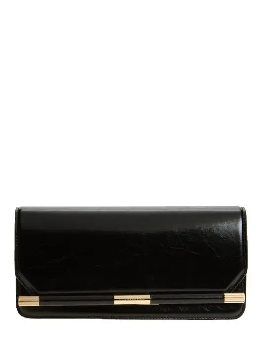 Victoria Beckham 202 Leather Clutch - Black