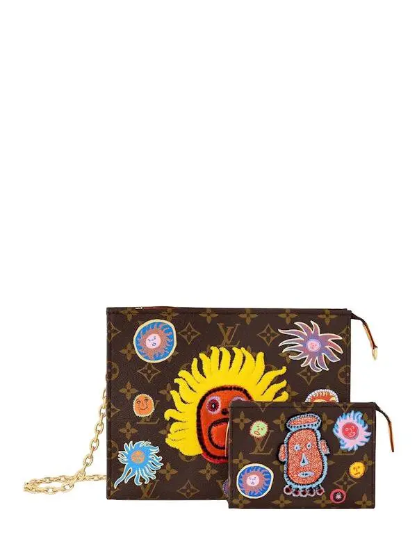 LOUIS VUITTON X Yk Toiletry Pouch On Chain - Face Print And Embroidery