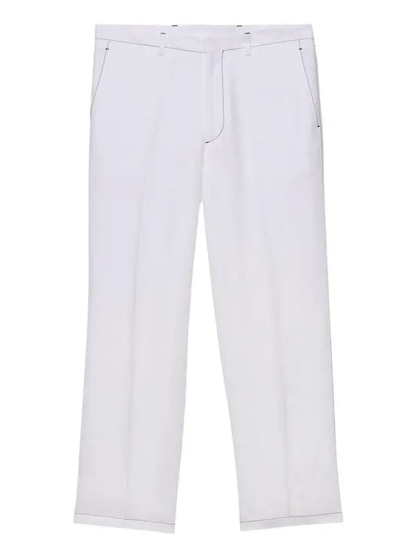Prada Sartorial Linen Pants - Bianco