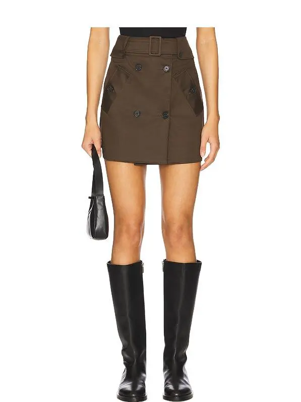 Ba&sh Janae Wrap Skirt - Kaki