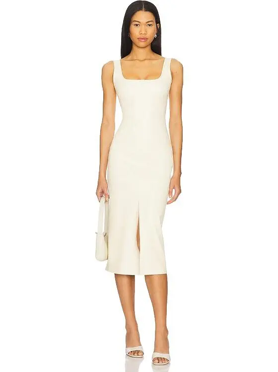 Commando Faux Leather Tank Dress - Ivory