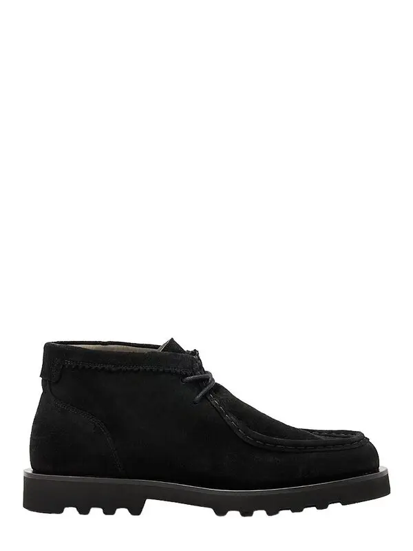 All Saints Skiff Apron Toe Lace-up Chukka Boots - Black