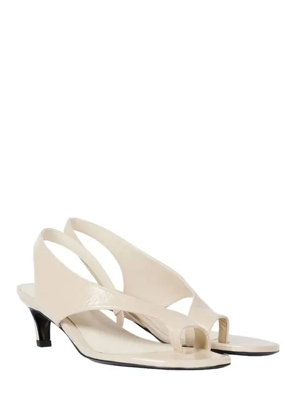 TOTÊME Leather Thong Sandals - White