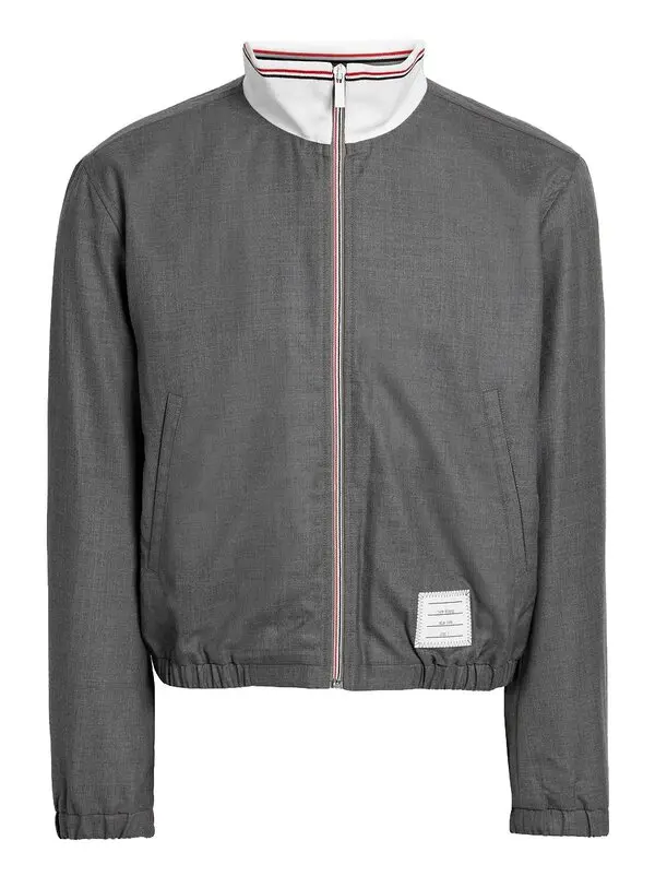 Thom Browne Wool-twill Bomber Jacket - Anthracite