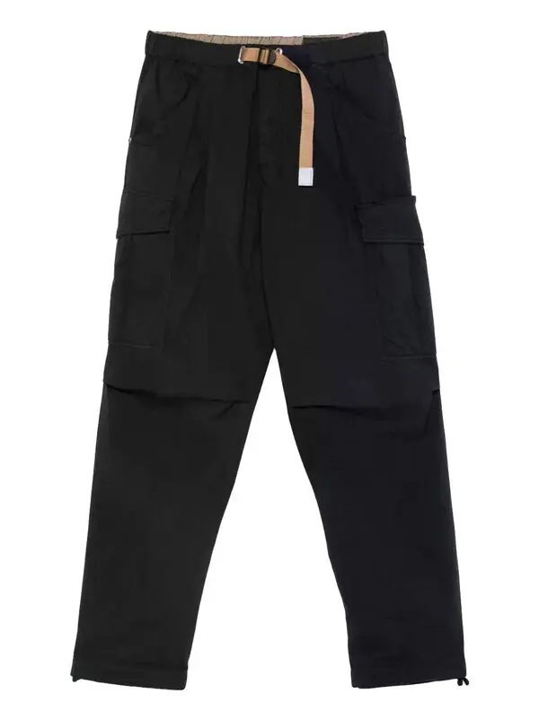 WHITE SAND Tapered Cargo Pants - Black