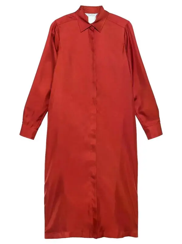 Max Mara Crusca Midi Shirt Dress - Red