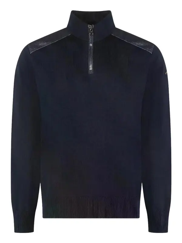 Paul & Shark Zip-neck Knitted Pullover - Blue