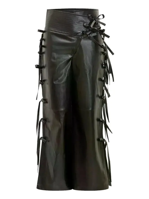 A.W.A.K.E. Mode Bow-detailed Trousers - Black
