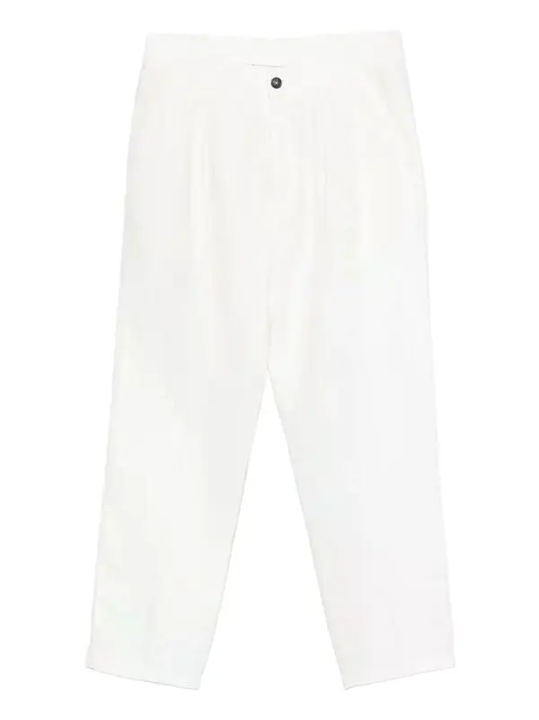 Massimo Alba Linen Trousers - White