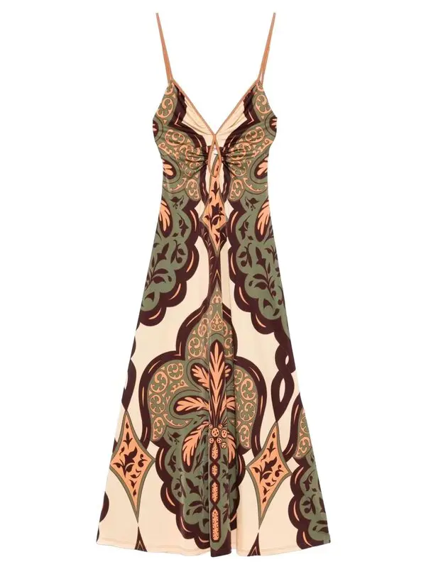 Johanna Ortiz Nuestra Tierra Midi Dress - Neutrals