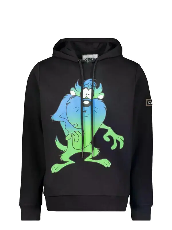 Iceberg Graphic-print Hoodie - Black