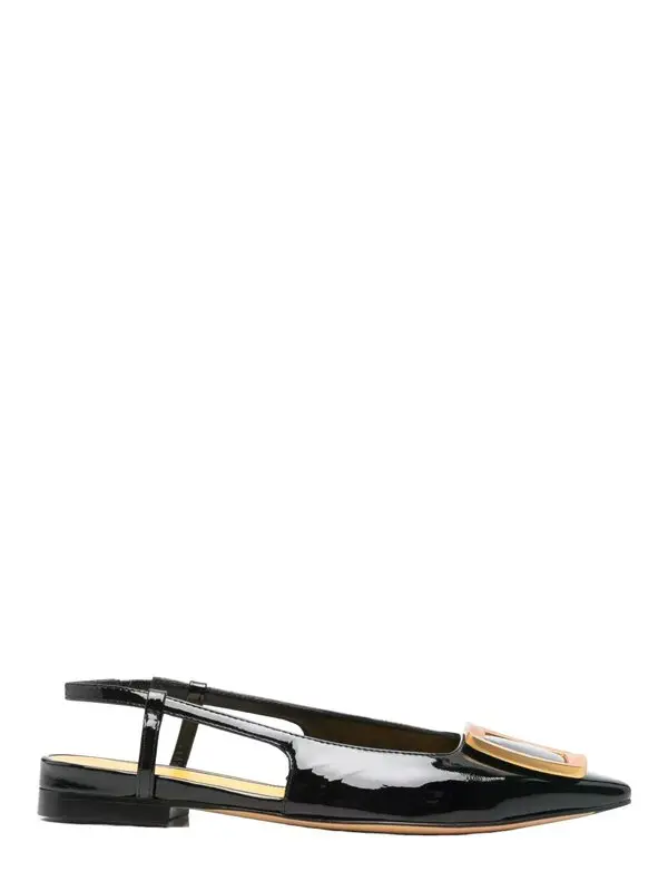 MARA BINI Patent-leather Slingback Pumps - Black