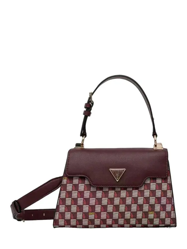 Guess Geometric-motif Tote - Red