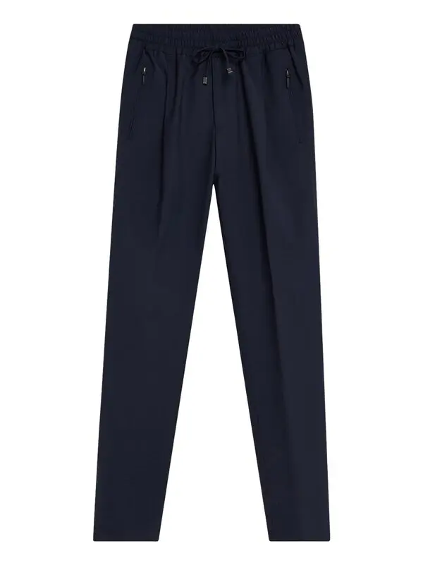 Boglioli Pleated Drawstring Trousers - Navy