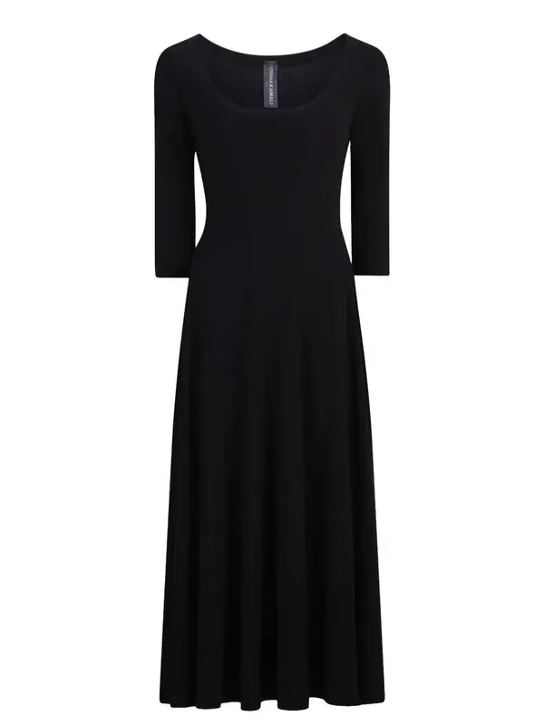 Norma Kamali Flared Midi Dress - Black