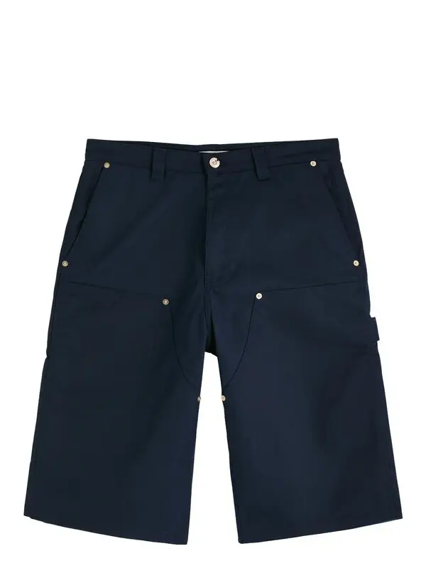 WALES BONNER Kingston Twill Shorts - Navy