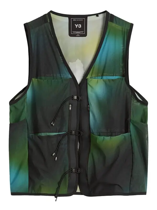 Y3 Earth Print Mesh Vest - Multi