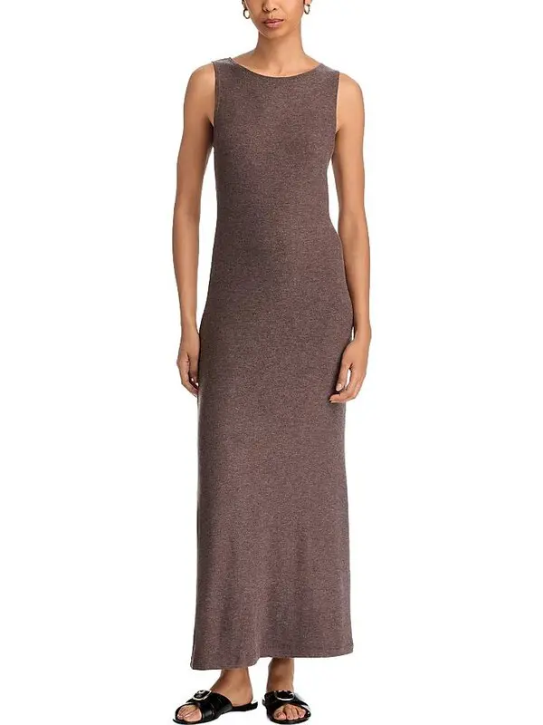 LESET Lauren Sleeveless Maxi Dress - Brown
