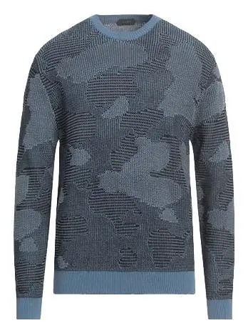 ZANONE Sweater In Linen And Cotton - Blue
