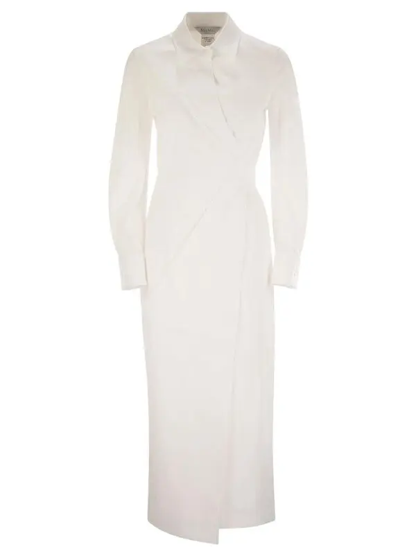 Max Mara Balzac Cotton Twill Shirt Dress - White