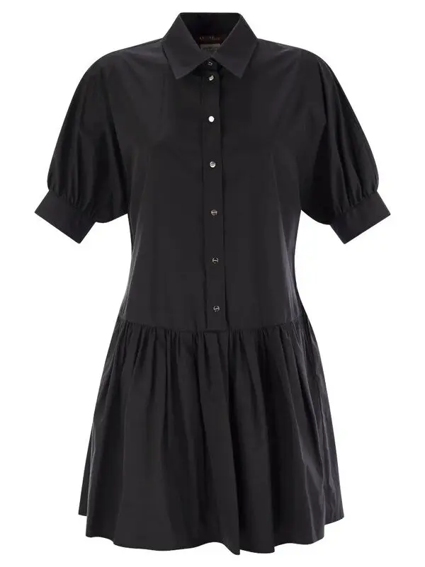 MAX MARA STUDIO Caronte Poplin Chemisier Dress - Black