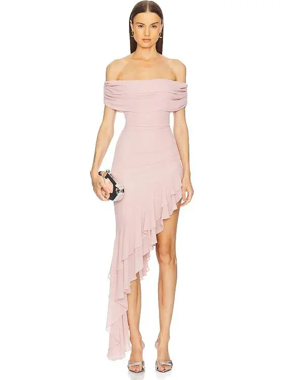 MICHAEL COSTELLO X Aliz Midi Dress - Mauve