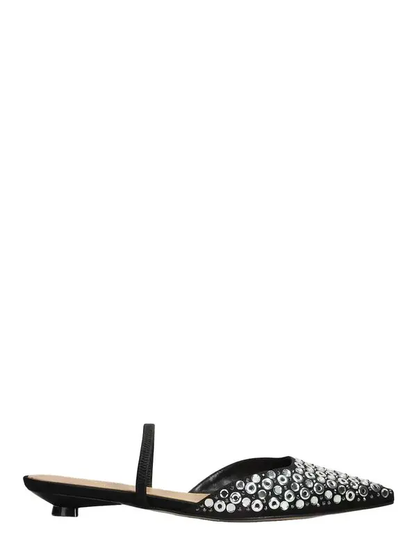 CHANTAL Leather Mules - Black
