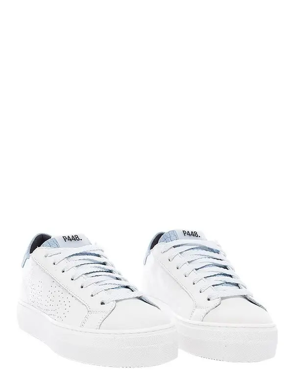 P448 Thea Platform Sneakers - Celeste/wh