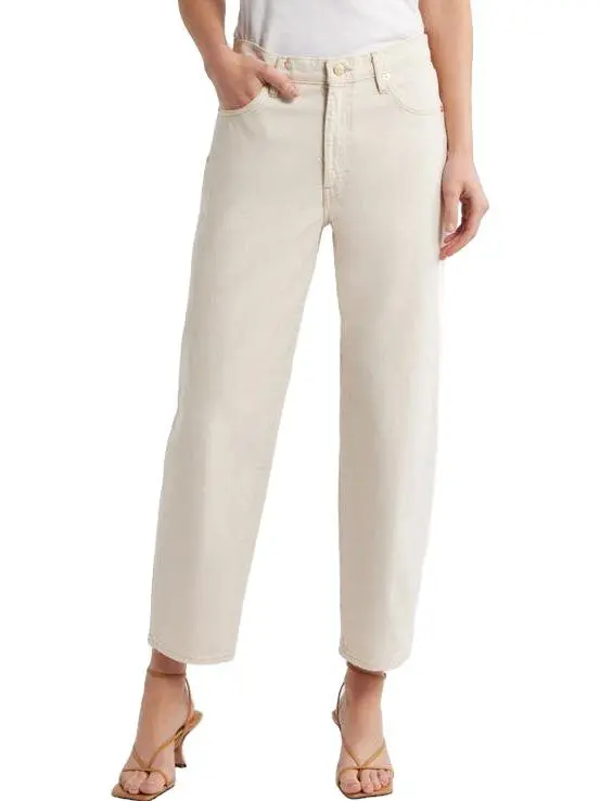 FRAME The High Waist Barrel Jeans - Butter
