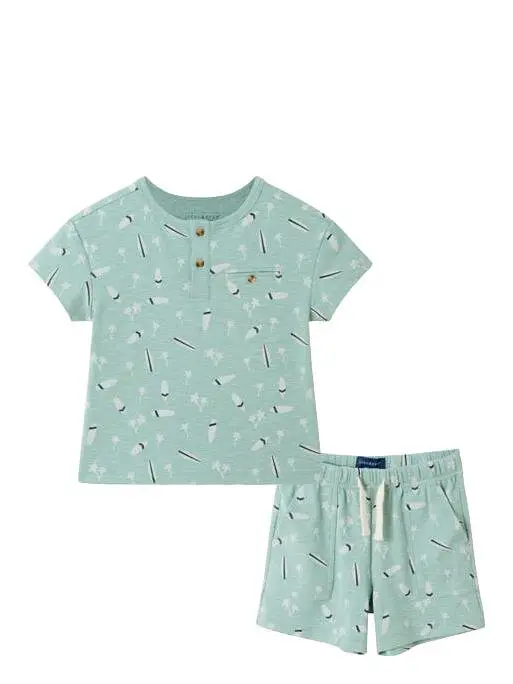 Andy & Evan Surfboard Print Set - Lt. Green