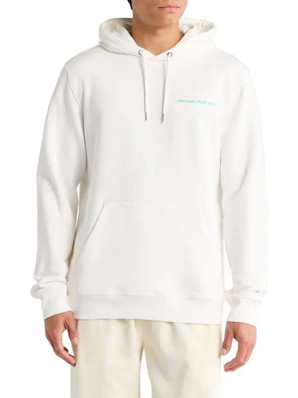 OVERNIGHT ANGELS CREW Overnight Angel Crew Graffiti Skull Graphic Hoodie - White