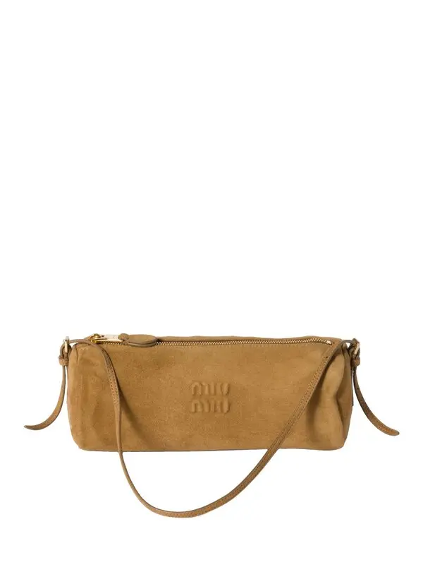 Miu Miu Suede Pouch - Olive Green