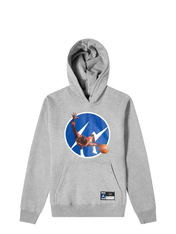 JORDAN Fragment Image Hoodie - Grey