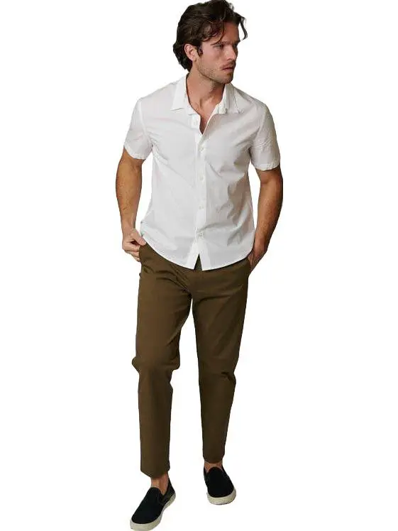 LEISURE LAB Stretch Cotton Chino Pant - Kelp